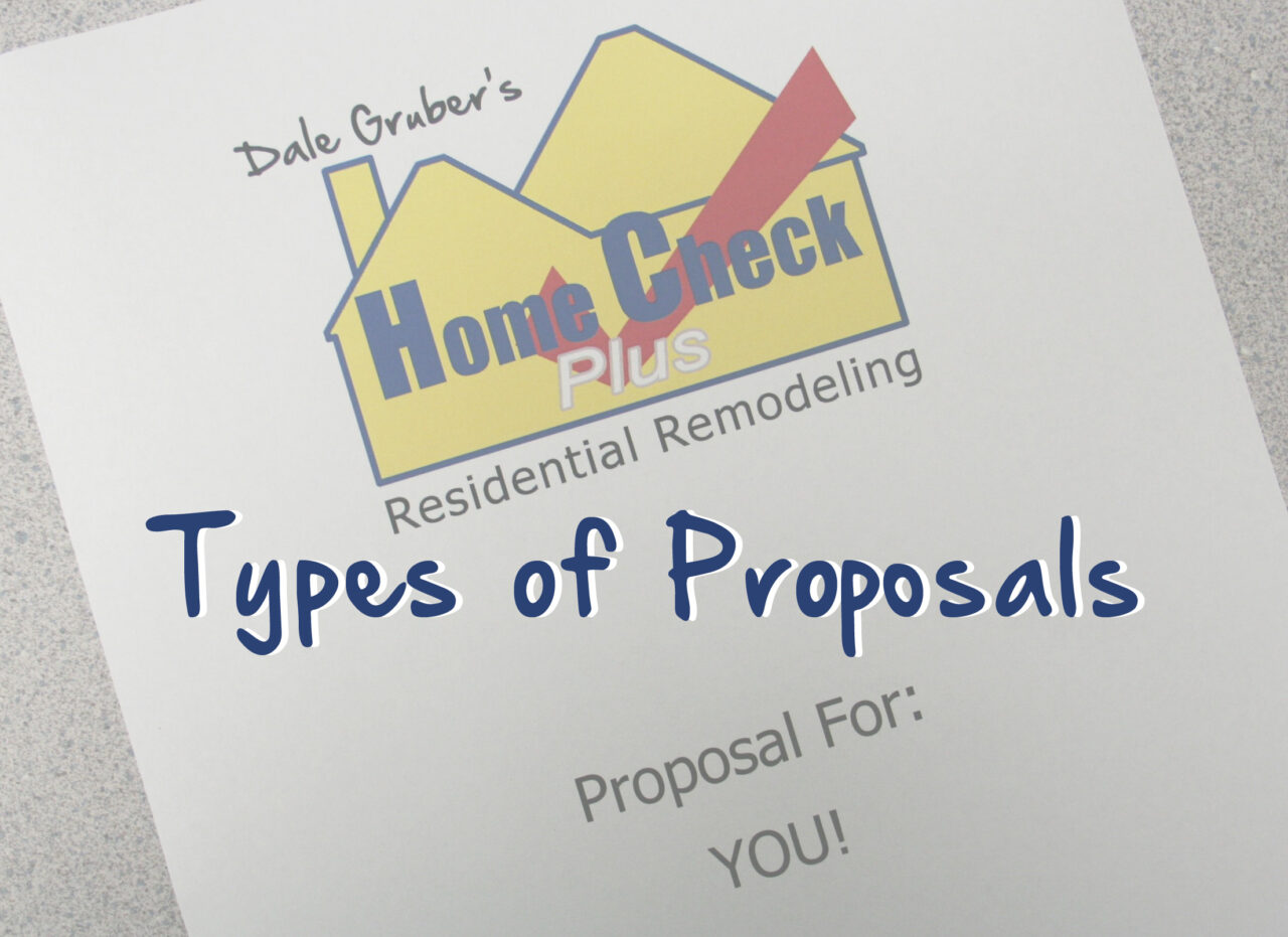 Types of Proposals - Dale Gruber Construction